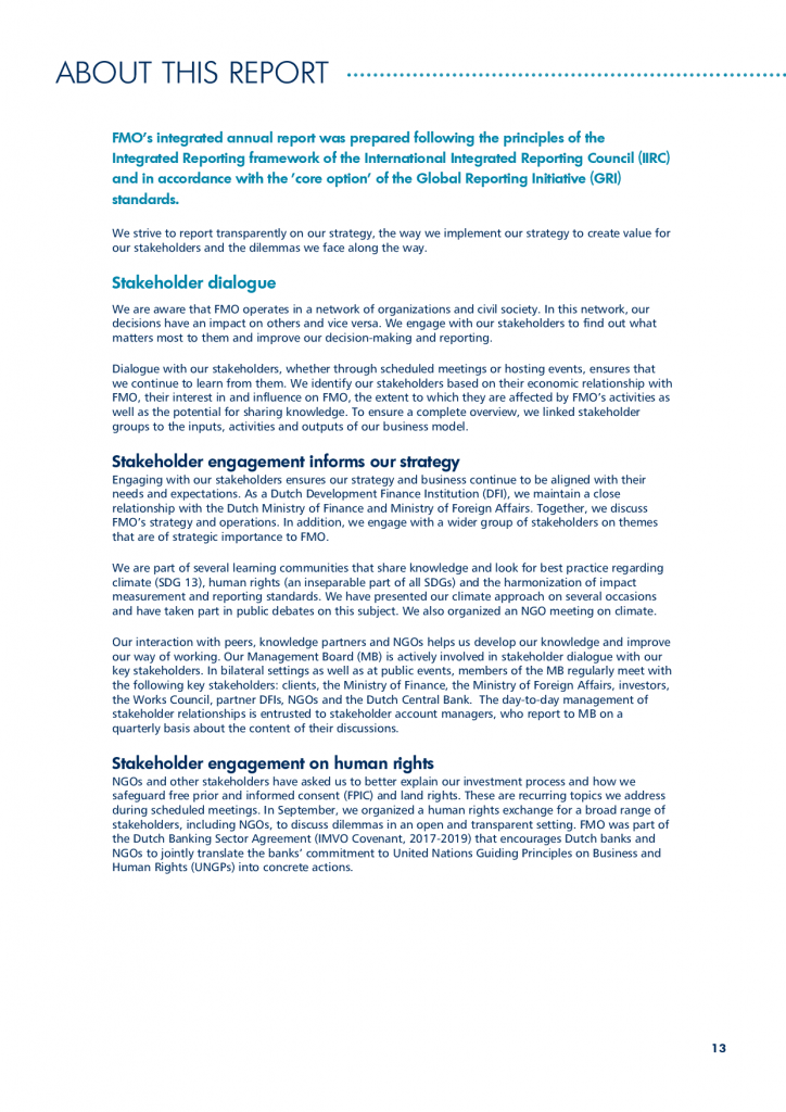 Performance – Integrated Reporting Examples Database