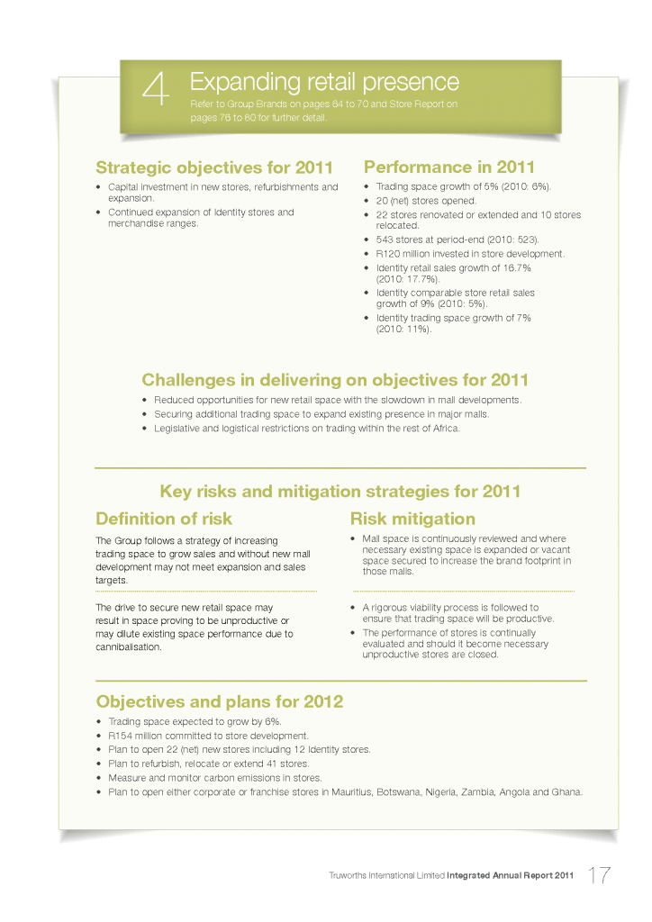 Risks and opportunities – Integrated Reporting Examples Database