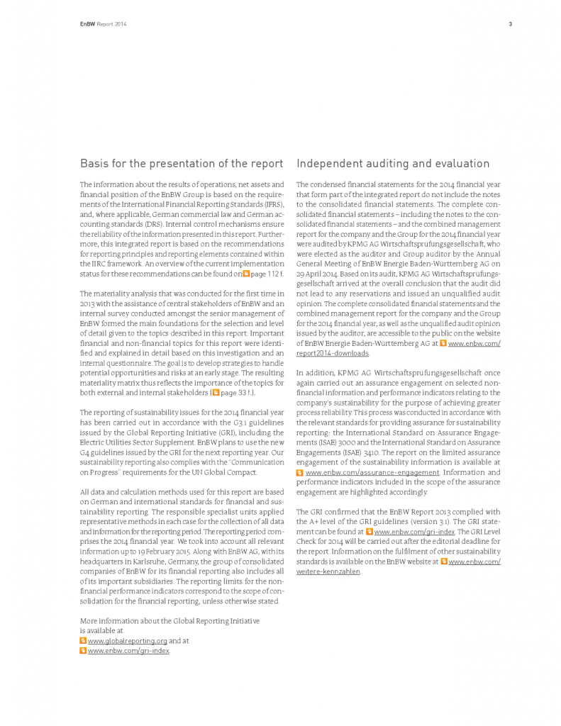 Basis of presentation – Integrated Reporting Examples Database