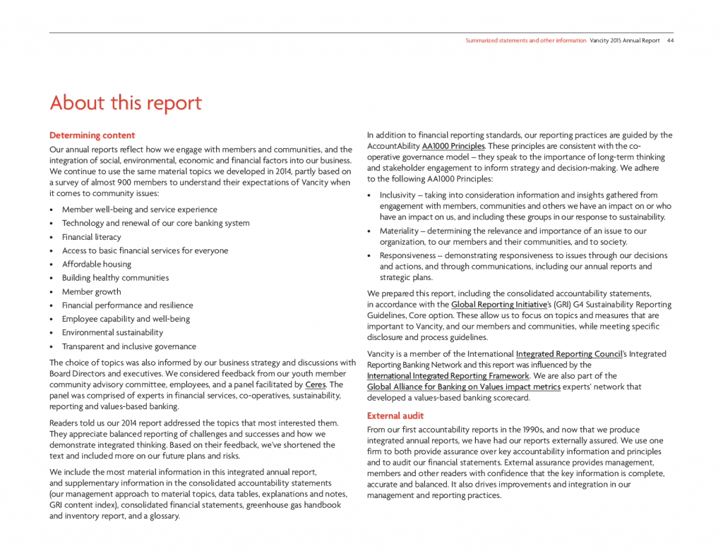 Basis of presentation – Integrated Reporting Examples Database