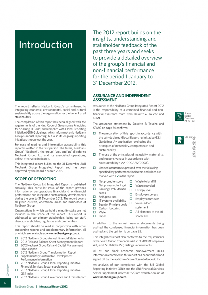 Organizational overview and external environment – Integrated Reporting Examples Database